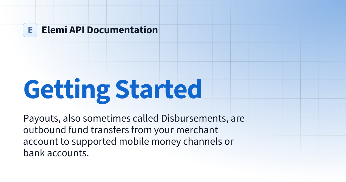 Getting Started | Elemi API Documentation